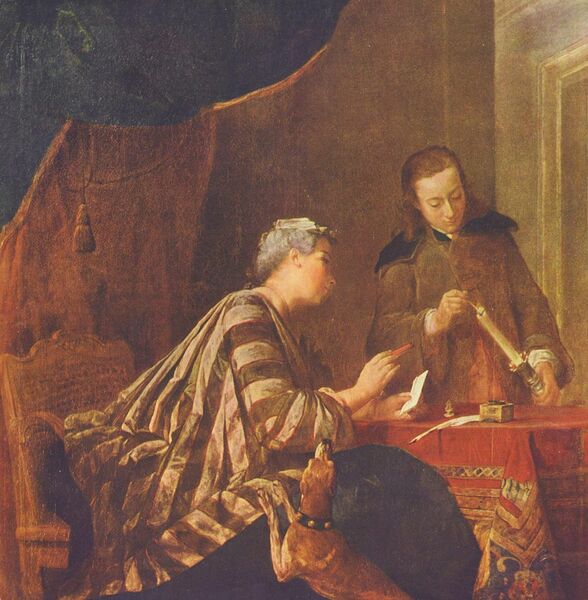 La « femme occupée à cacheter une lettre » de Chardin – Audio guide by ...